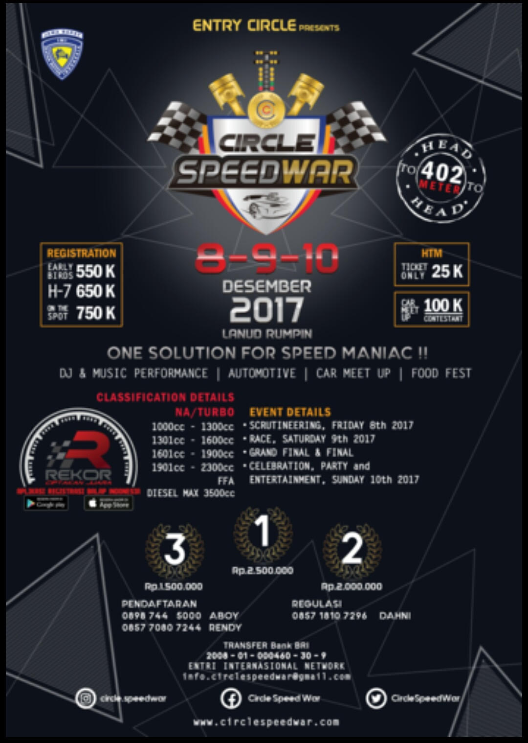 Circle Speed War Drag Race 402 M ; One Solution For Speed Maniac ...