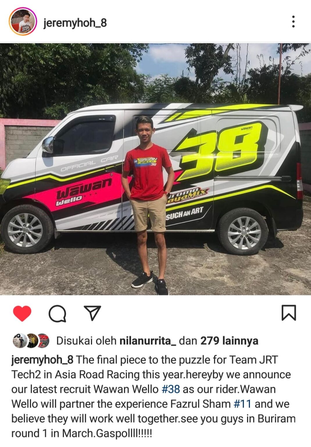 Wawan Wello Balap ARRC 2023 Bersama Team JRT Tech2 - INDOREKOR